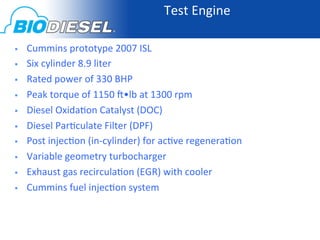 Bio 3A: Biodiesel fleet engine performance | PDF