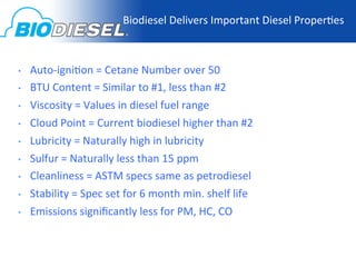 Bio 3A: Biodiesel fleet engine performance | PDF