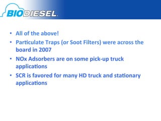 Bio 3B: Biodiesel exhaust aftertreatment | PDF | Indoor Environmental ...