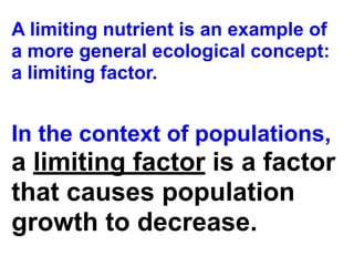 Limiting Nutrient Example