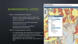 Bio 7310 environmental justice and inclusion | PPTX
