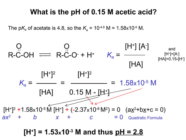 Acid-Base Equilibria, pH and Buffers | PPT | Chemistry | Science
