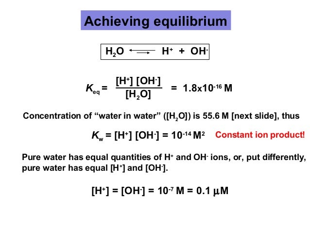 Acid-Base Equilibria, pH and Buffers