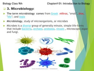Biology and its major divisions | PPTX