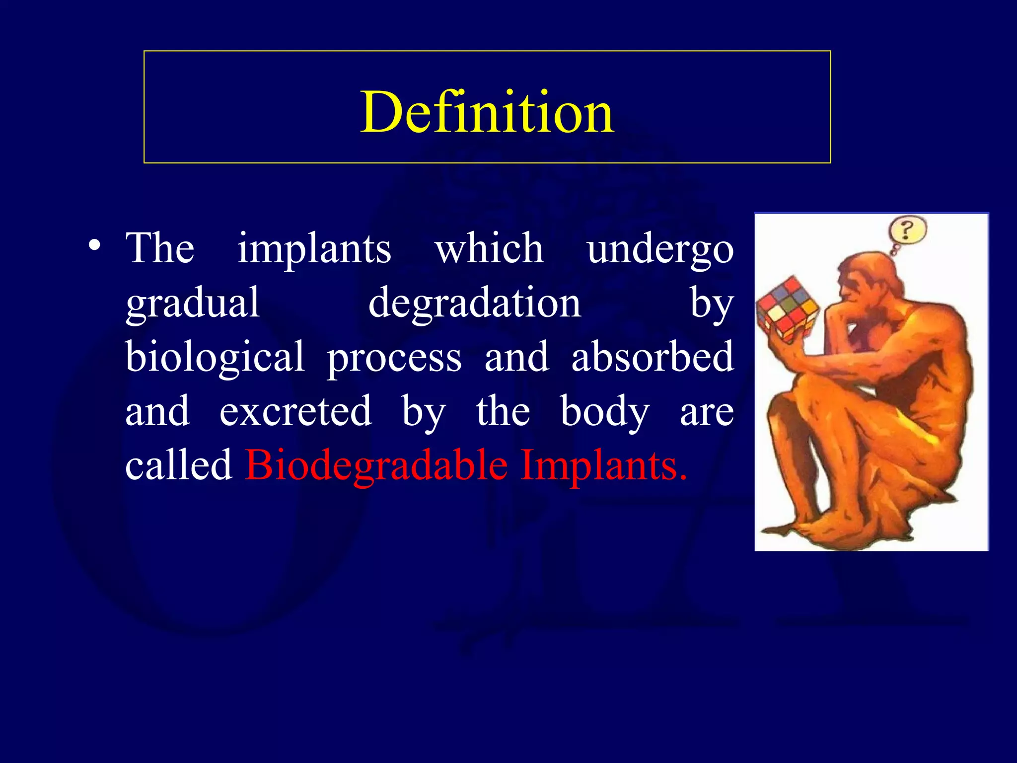 Bioabsorbable Implants in Orthopaedics - Dr Chintan N Patel | PPT