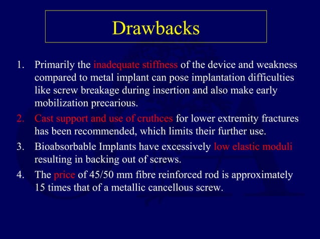 Bioabsorbable Implants in Orthopaedics - Dr Chintan N Patel | PPT