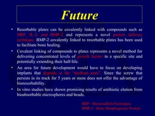 Bioabsorbable Implants in Orthopaedics - Dr Chintan N Patel | PPT