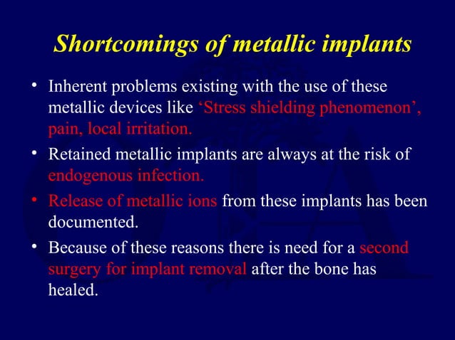 Bioabsorbable Implants in Orthopaedics - Dr Chintan N Patel | PPT