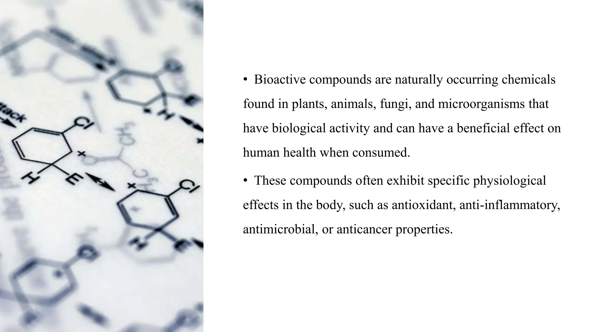 Bioactive Compounds And Extraction Pptx Biological Sciences Science