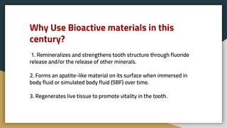 Bioactive materials Operative dentistry | PDF