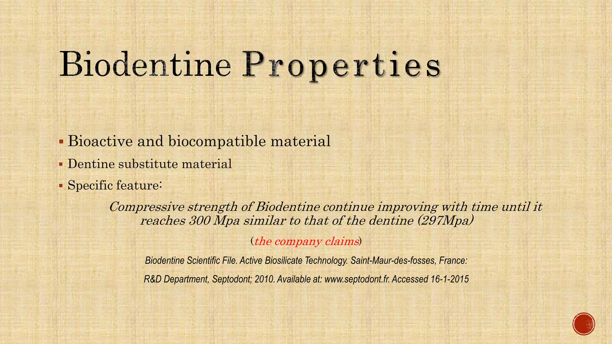 Bioactive materials in endodontics | PPTX