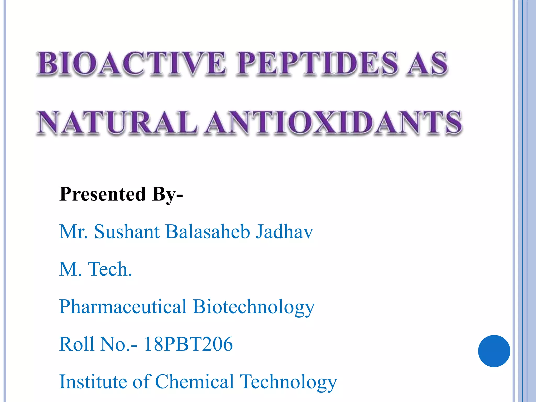 Bioactive peptides | PPTX