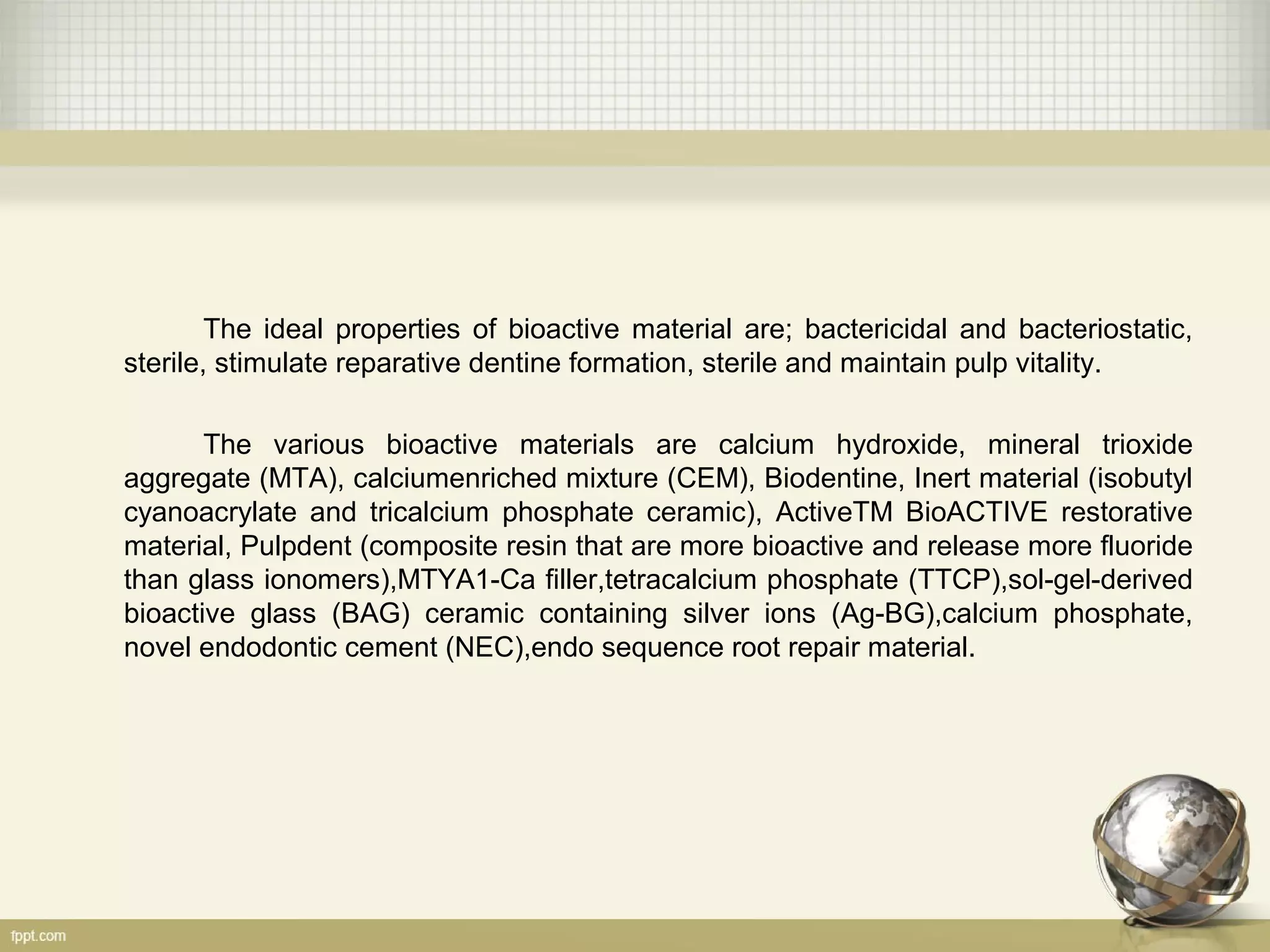 Bioactive restorative materials | PPT