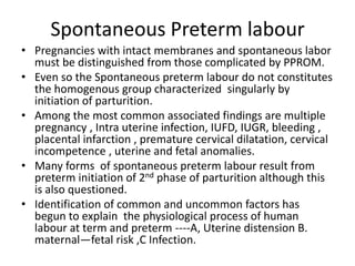 Bio activity of preterm labour | PPT