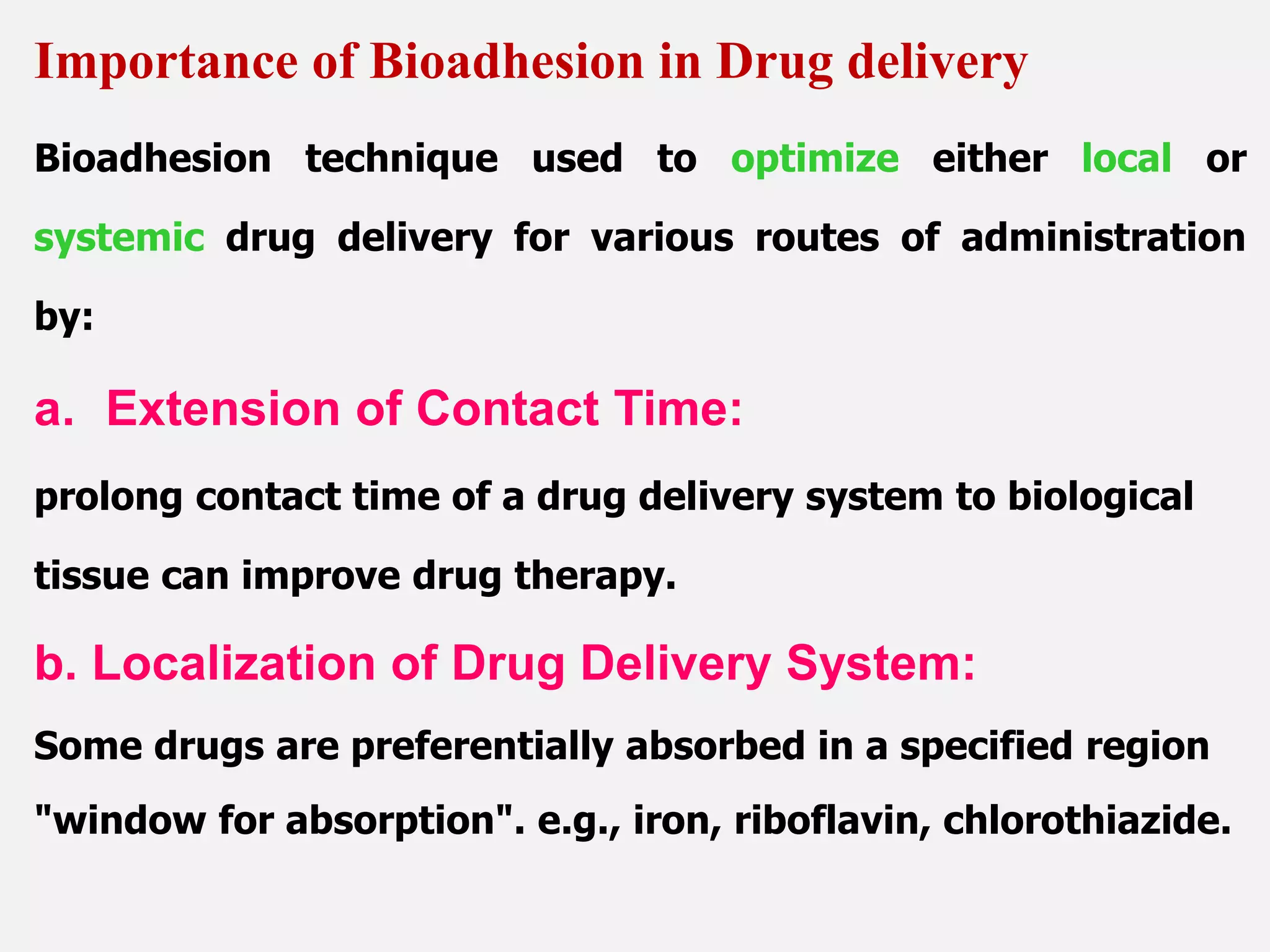 Bioadhesion Drug Delivery system | PPT