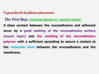 Bioadhesion Drug Delivery system | PPT