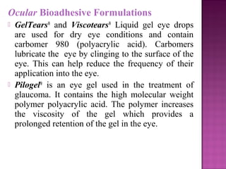 Bioadhesive drug delivery system | PPT