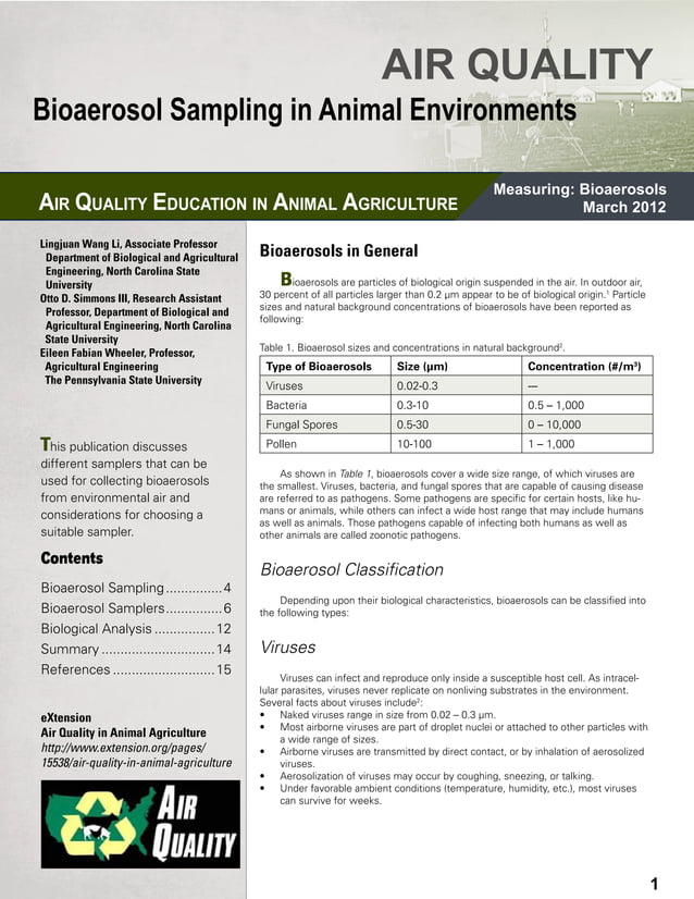 Bioaerosol sampling final | PDF | Science