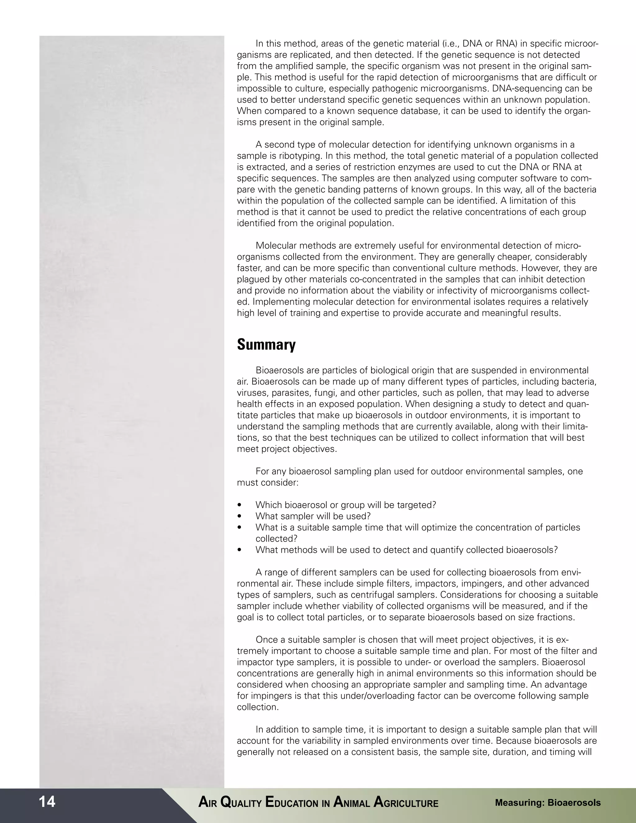 Bioaerosol sampling final | PDF