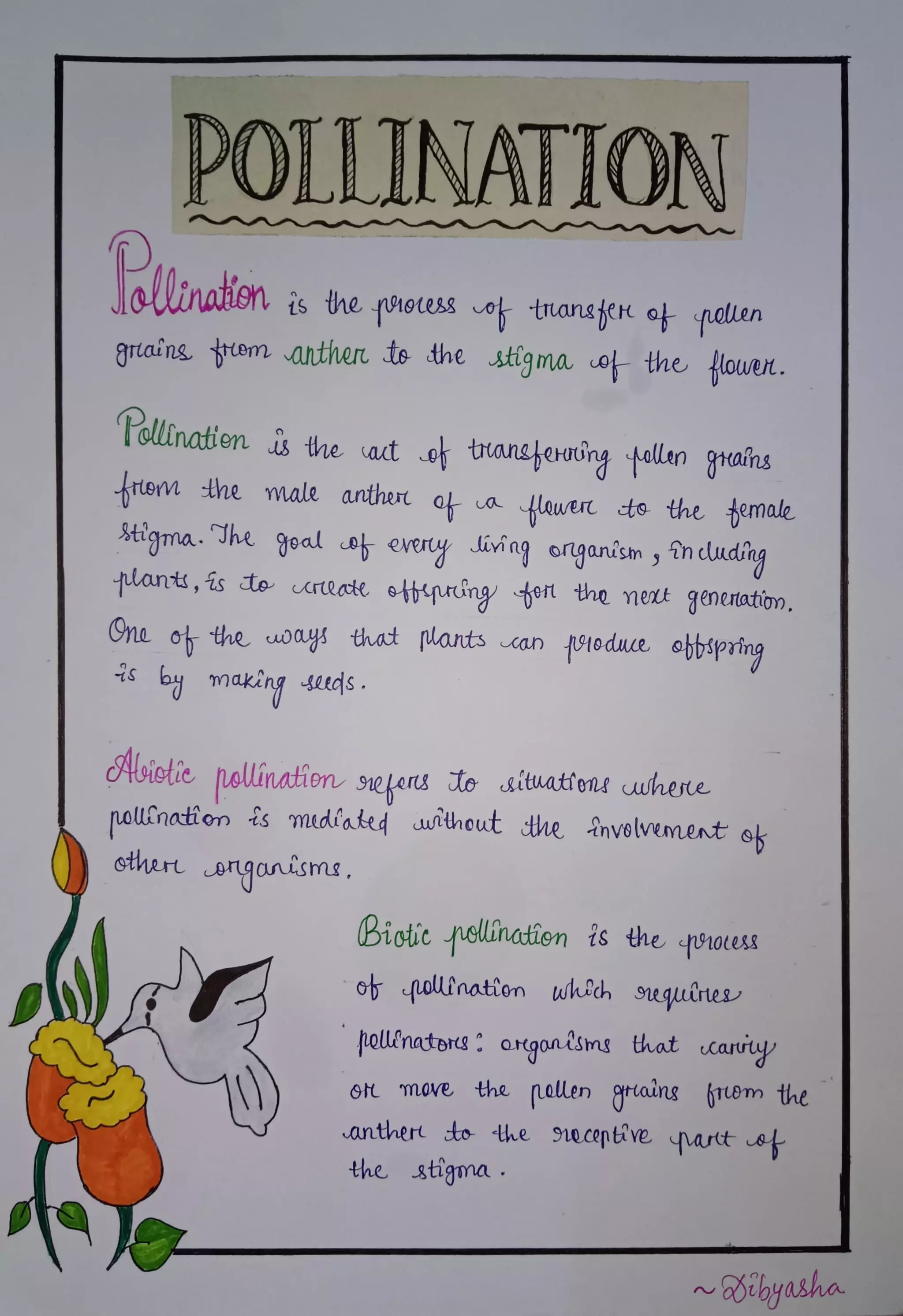 Biology Art Integrated Project on Pollination | PDF
