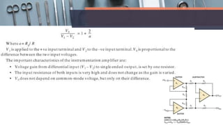 Biomedical Instrumentation introduction, Bioamplifiers | PPTX