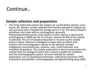 Bioanalysis overview | PPTX