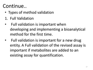 Bioanalysis overview | PPTX
