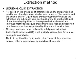 Bioanalysis overview | PPTX