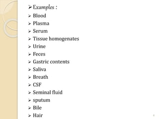 Bioanalysis of drugs from biological samples | PPTX