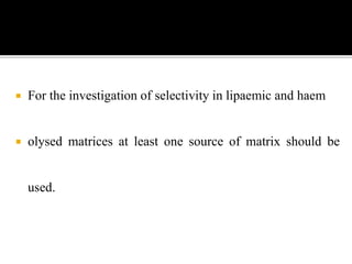 Bioanalytical methods and its validation | PPTX