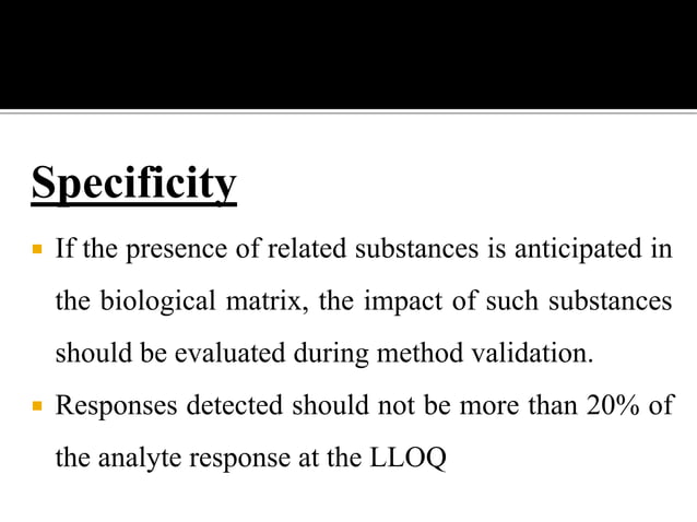 Bioanalytical Methods And Its Validation Pptx Chemistry Science