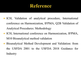 Bioanalytical methods and its validation | PPTX