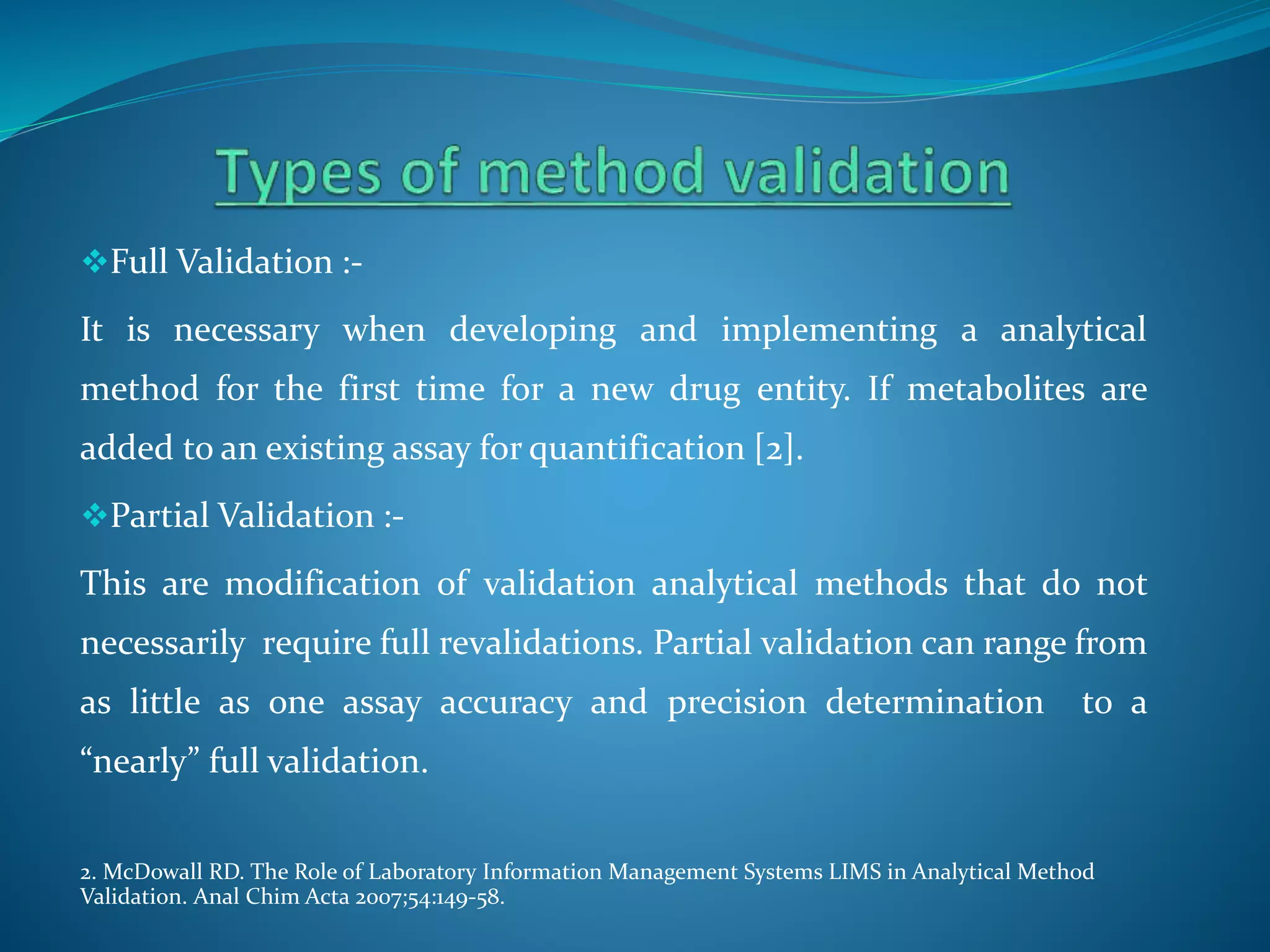 Bioanalytical method validation | PPTX