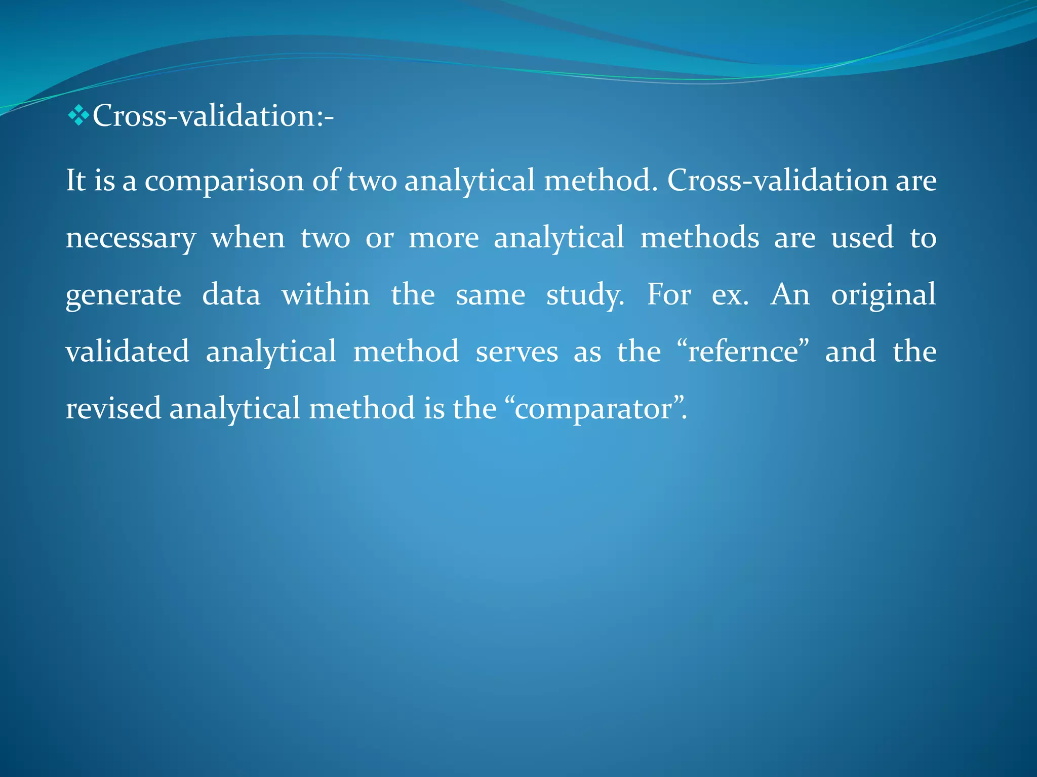 Bioanalytical method validation | PPTX