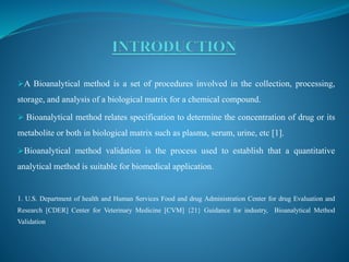 Bioanalytical method validation | PPTX