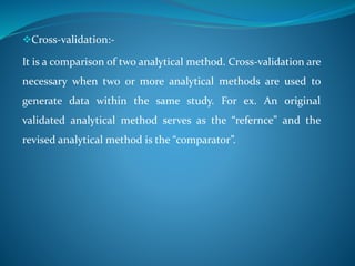 Bioanalytical method validation | PPTX