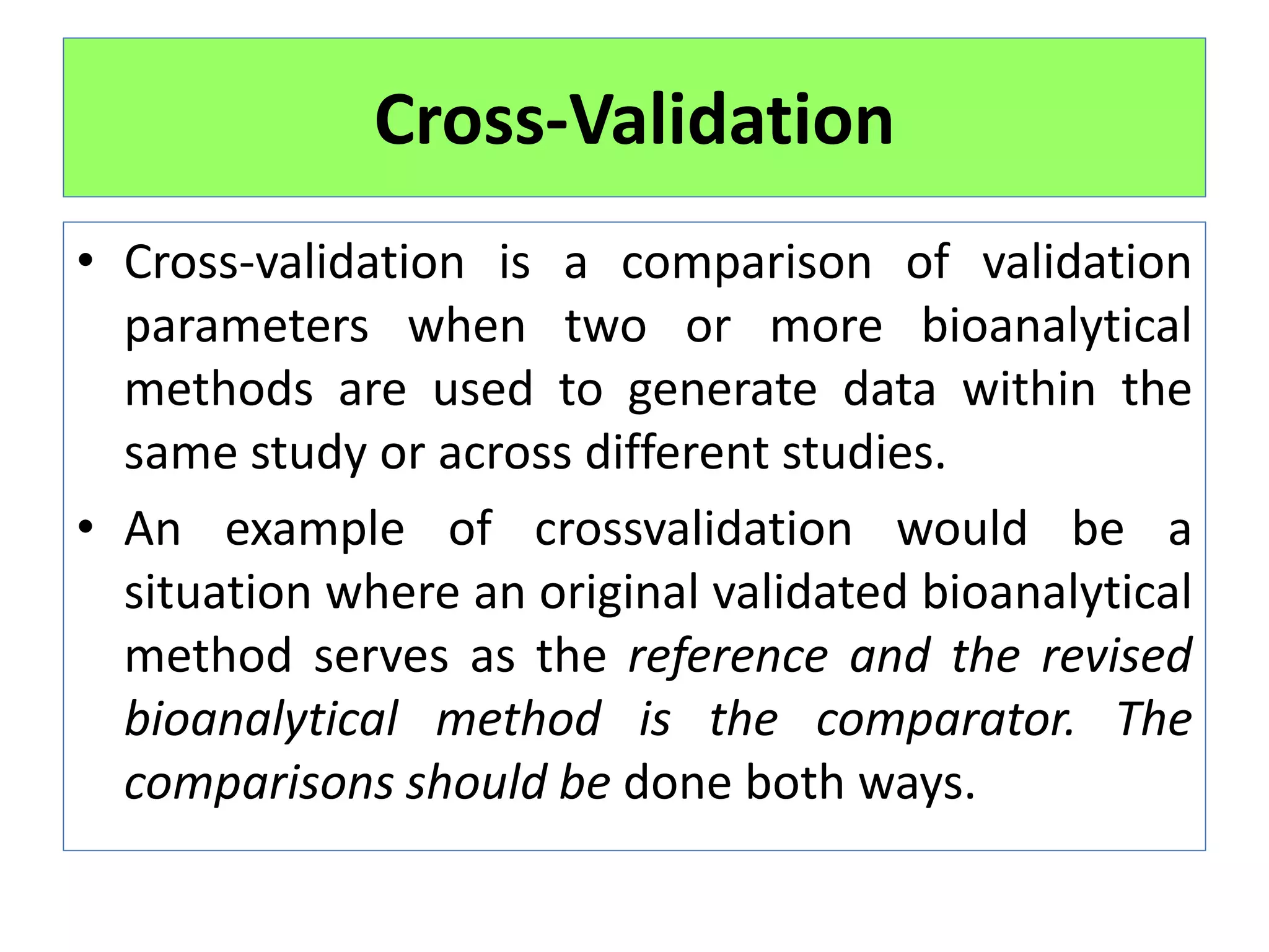 Bioanalytical method validation usfda | PPTX