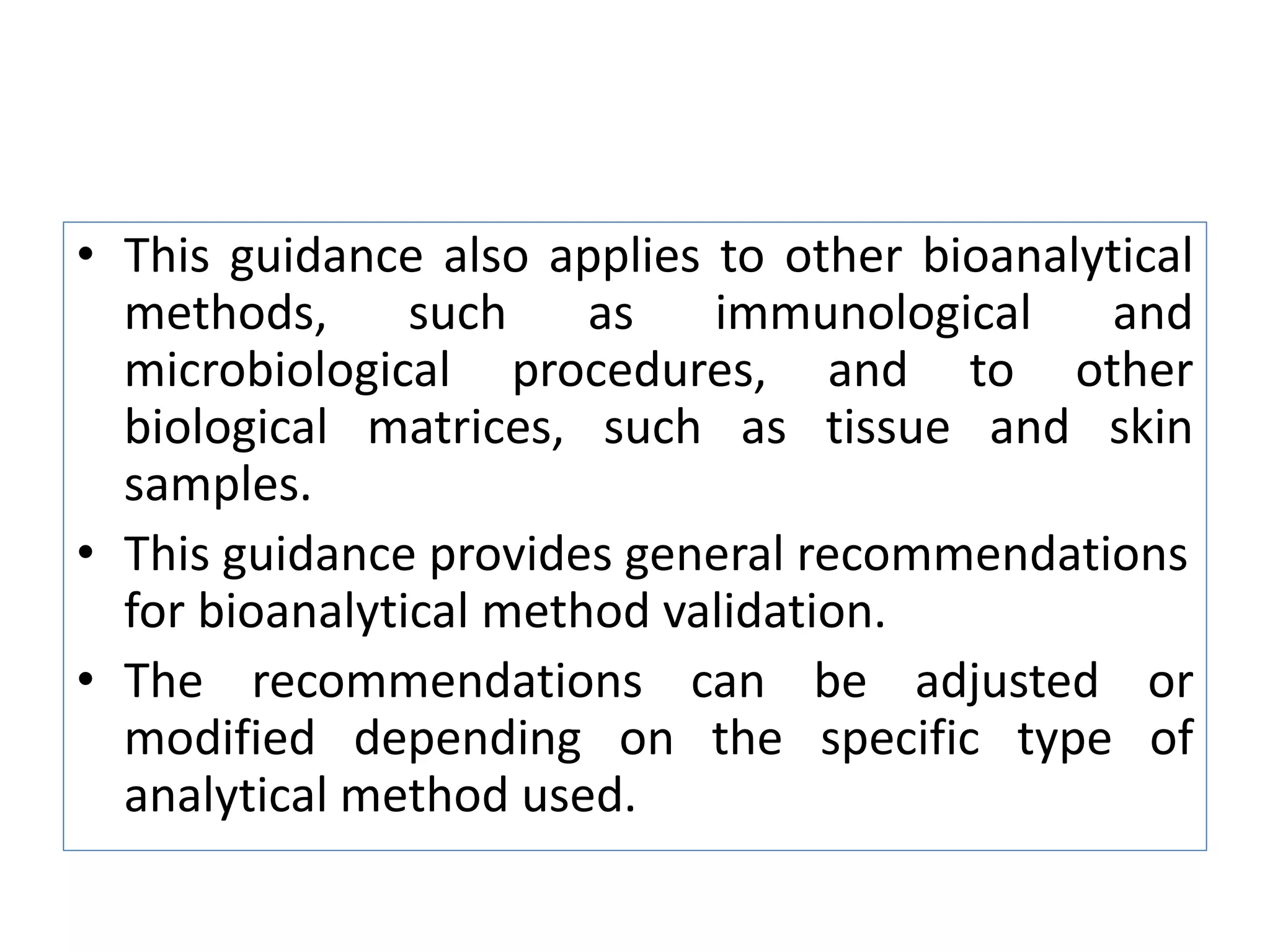 Bioanalytical method validation usfda | PPTX