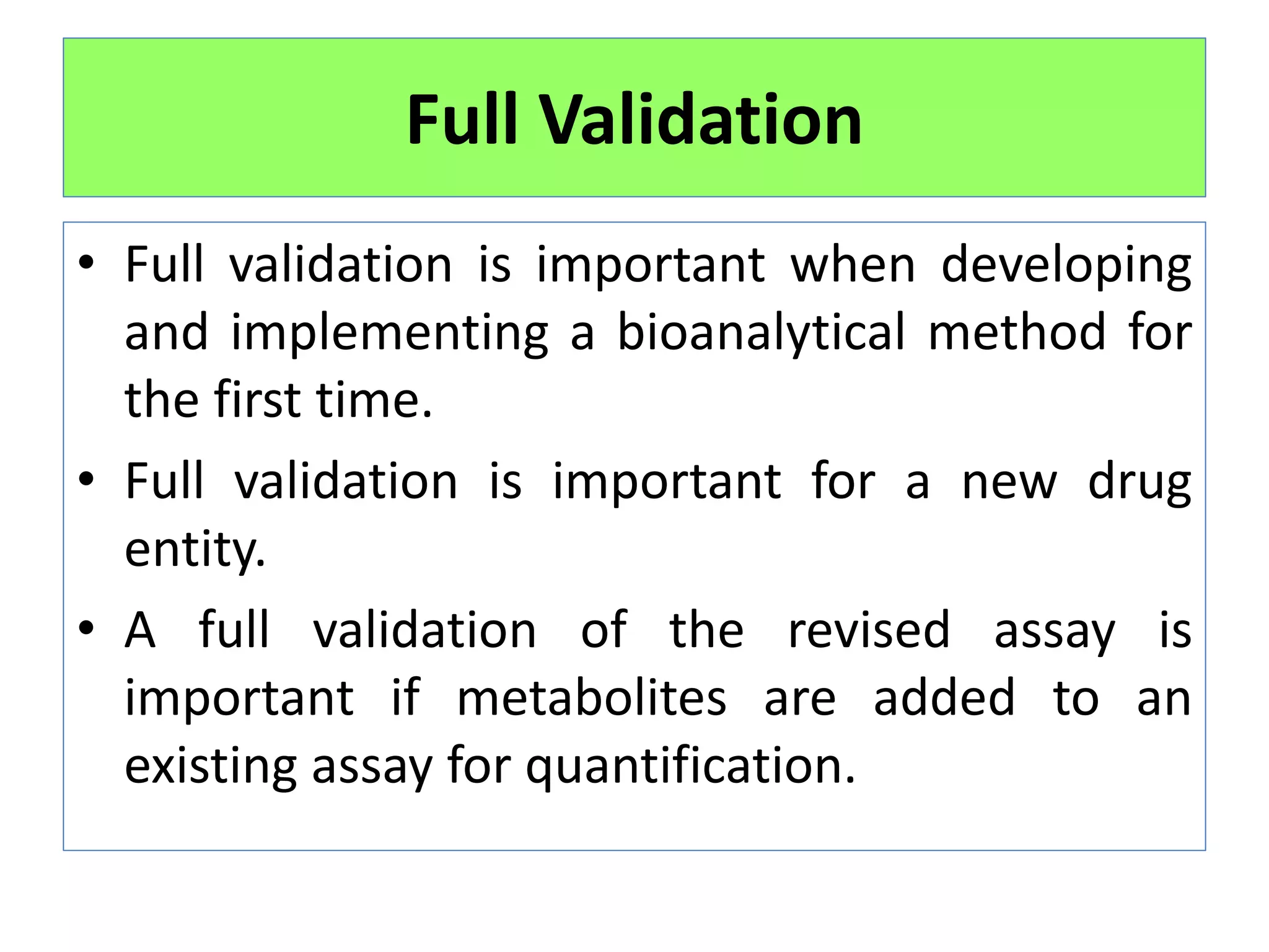Bioanalytical method validation usfda | PPTX
