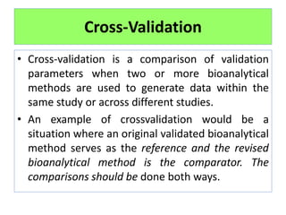 Bioanalytical method validation usfda | PPTX