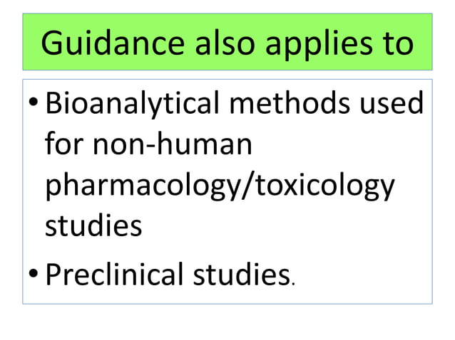 Bioanalytical method validation usfda | PPTX