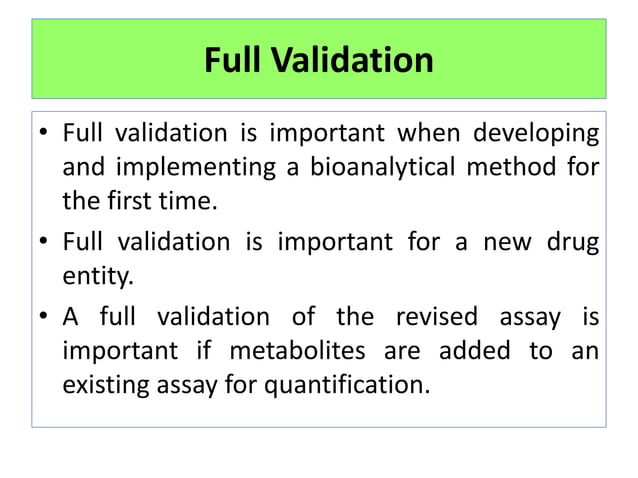 Bioanalytical method validation usfda | PPTX