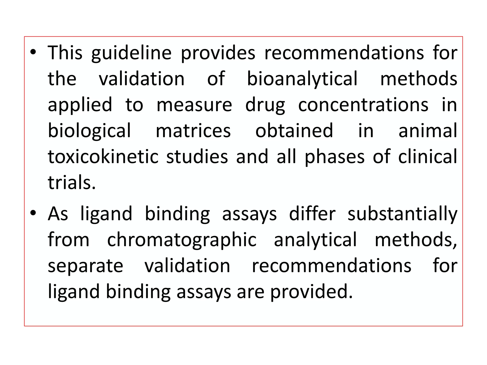 Bioanalytical method validation emea | PPTX