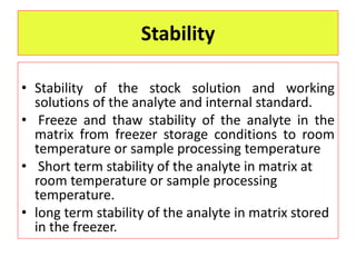 Bioanalytical method validation emea | PPTX