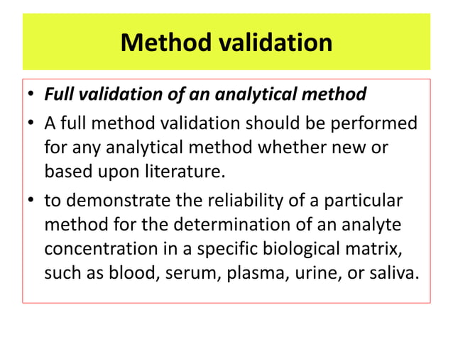 Bioanalytical method validation emea | PPTX
