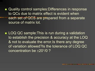 Bioanalytical Method Validation Fda Perspective | PPTX