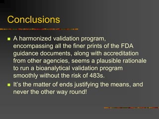 Bioanalytical Method Validation Fda Perspective | PPTX