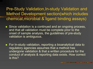 Bioanalytical Method Validation Fda Perspective | PPTX