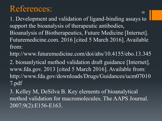 Bioanalytical method validation guidelines for ligand binding assays | PPTX