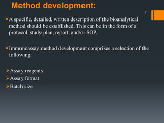 Bioanalytical method validation guidelines for ligand binding assays | PPTX